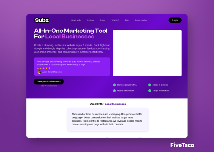 Subz | FiveTaco