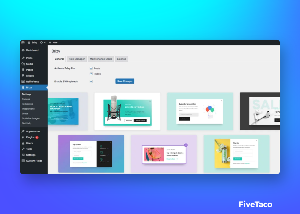 Brizy Cloud | FiveTaco