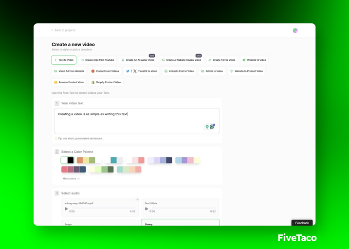 Typeframes | FiveTaco