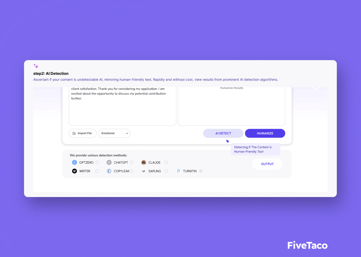 AI Humanize | FiveTaco