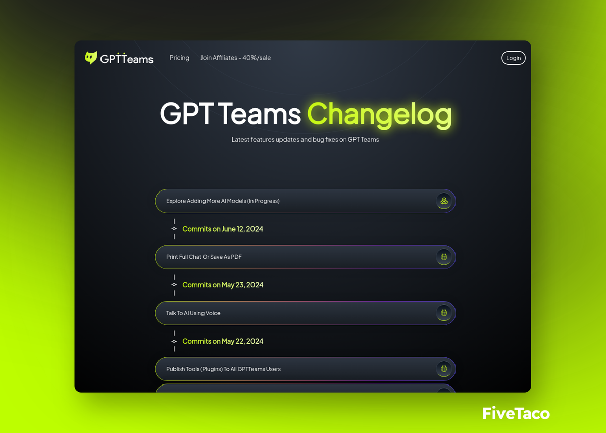 GPT TEAMS | FiveTaco