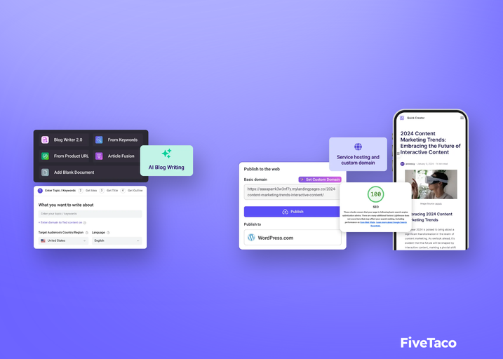QuickCreator | FiveTaco