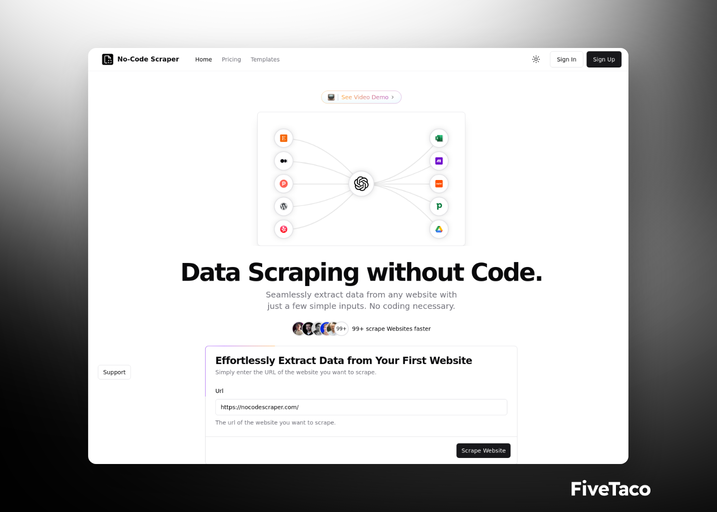 No-Code Scraper | FiveTaco