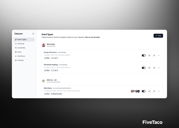 Cal.com | FiveTaco