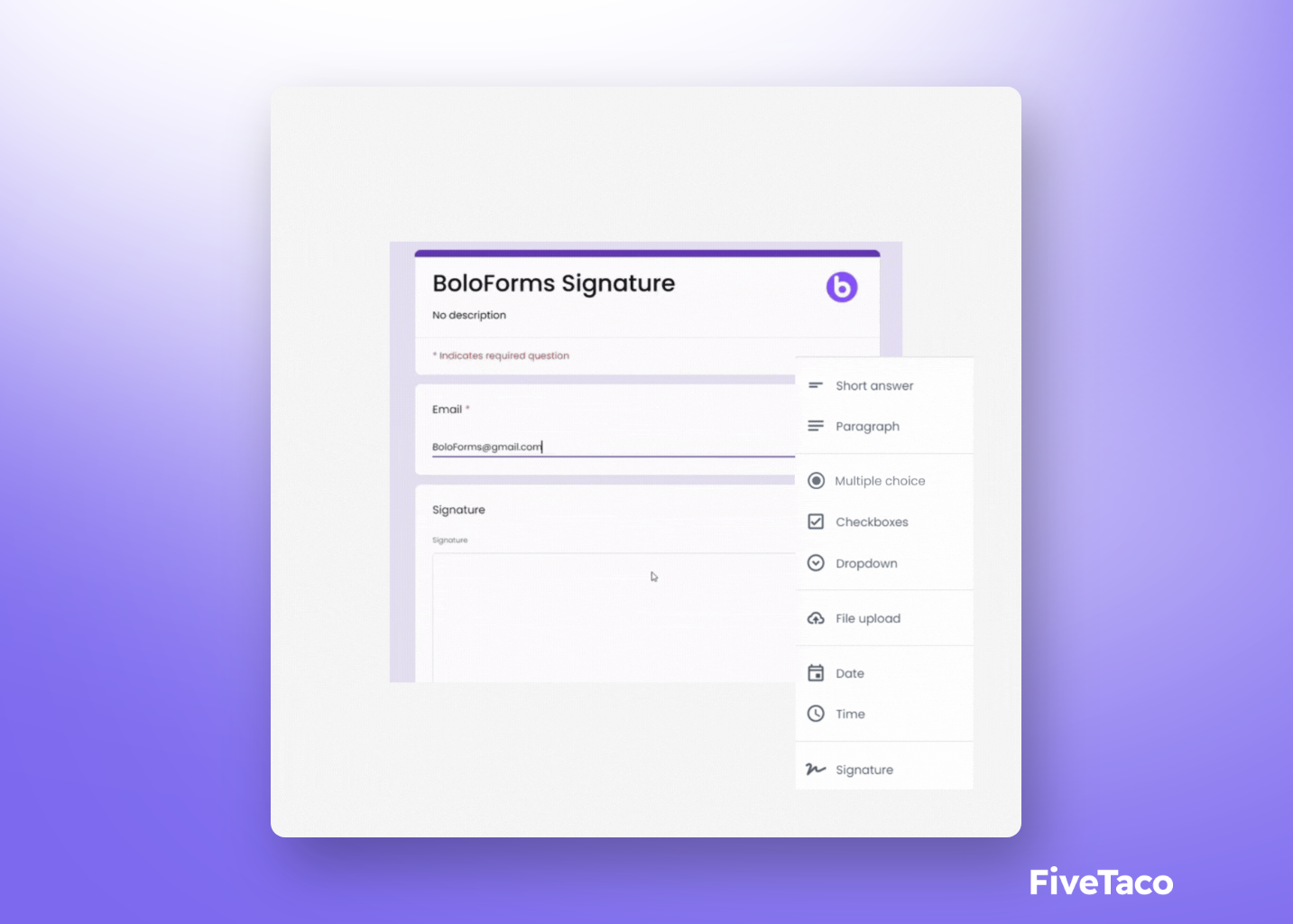 BoloForms | FiveTaco