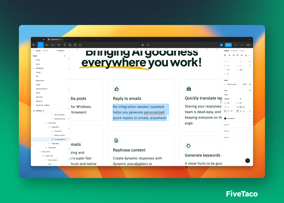 typedesk | FiveTaco
