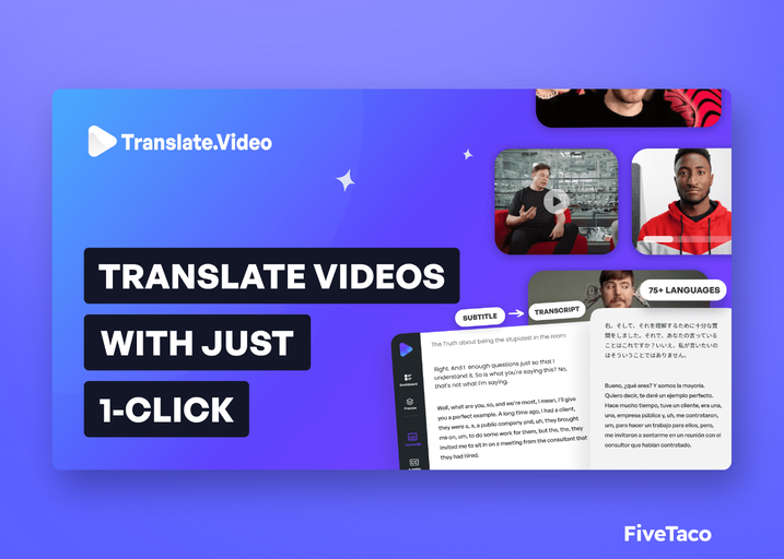 Translate.Video | FiveTaco