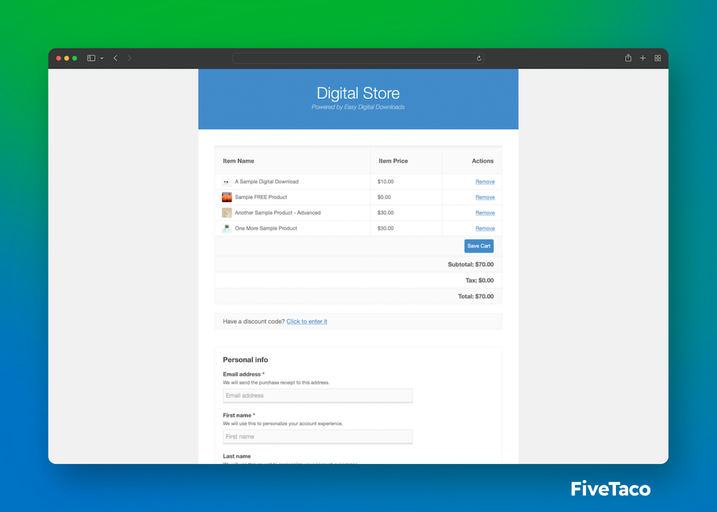 Easy Digital Downloads | FiveTaco