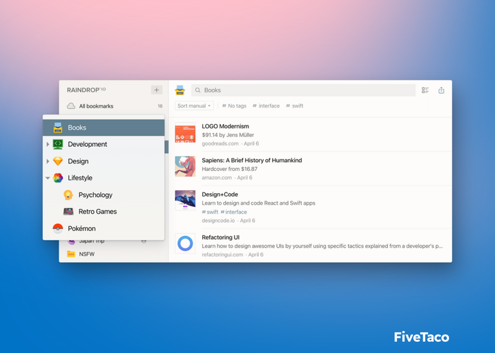 Raindrop.io | FiveTaco