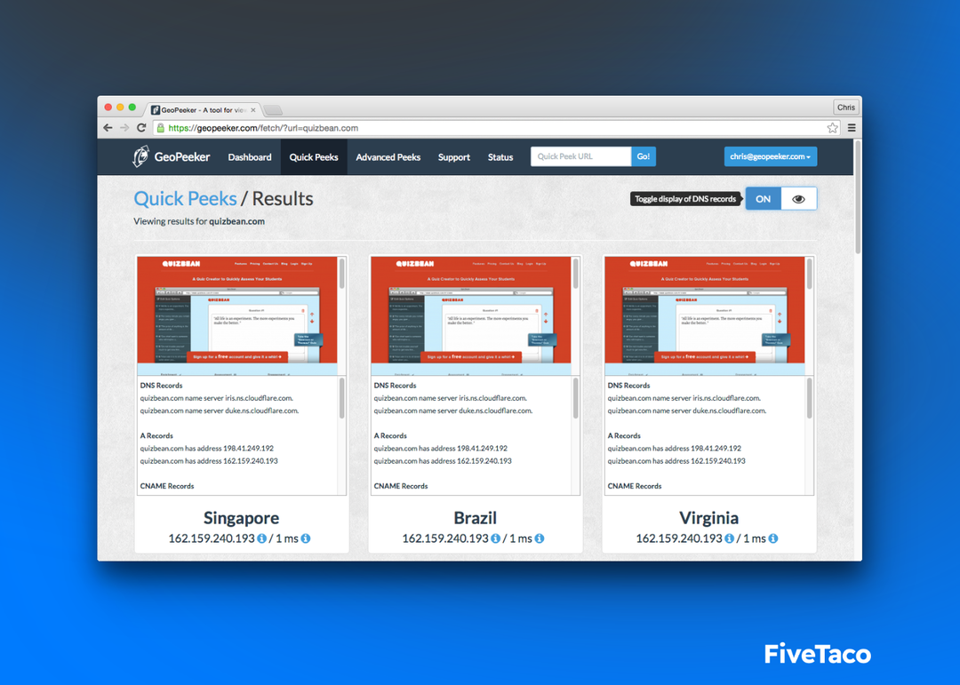 GeoPeeker | FiveTaco