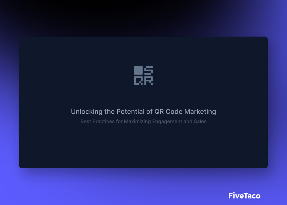 URL QR code generator | FiveTaco