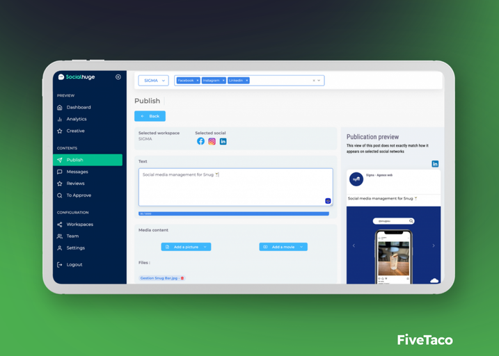 Socialhuge.io | FiveTaco