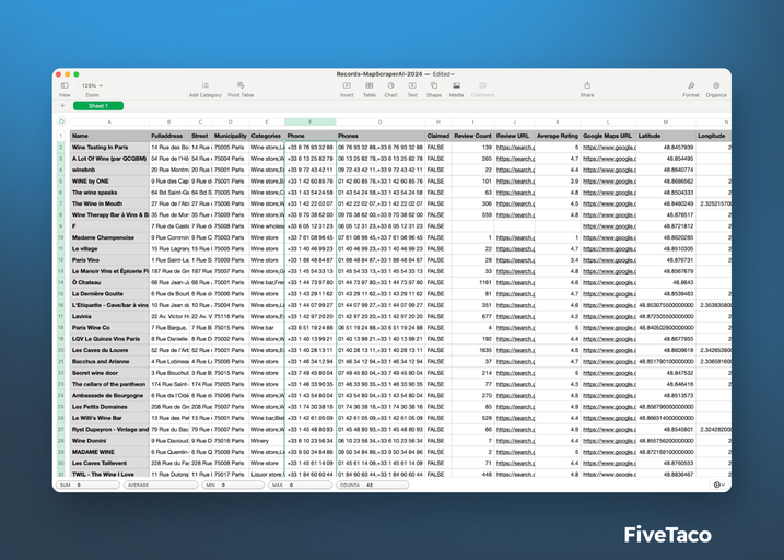 Maps Scraper AI | FiveTaco