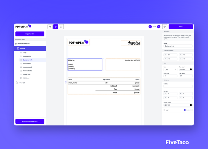 PDF-API.io | FiveTaco