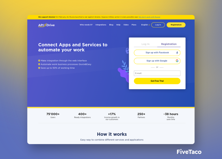 ApiX-Drive | FiveTaco