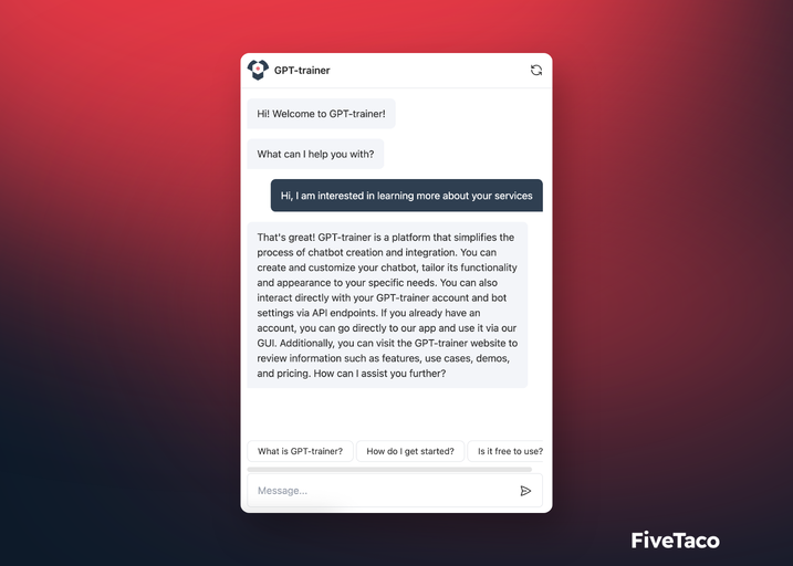 GPT-trainer | FiveTaco