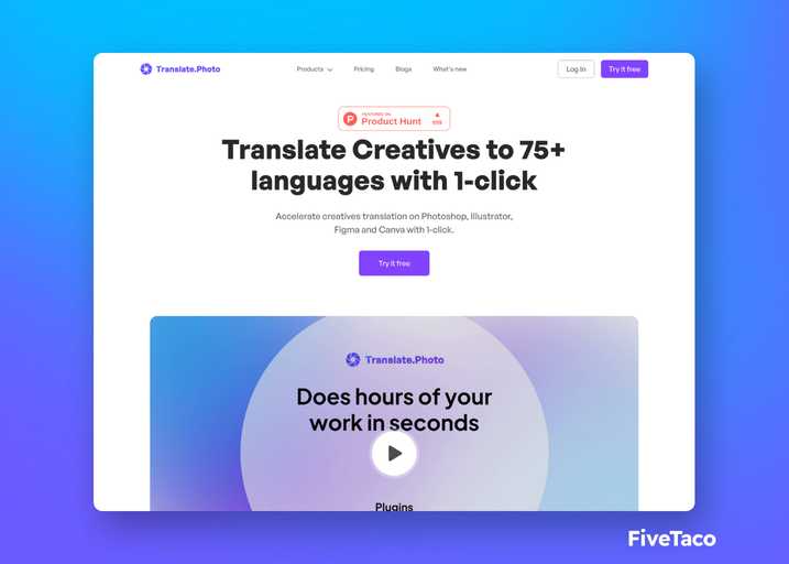 Translate.Photo | FiveTaco