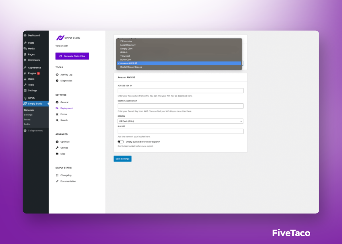 Simply Static | FiveTaco