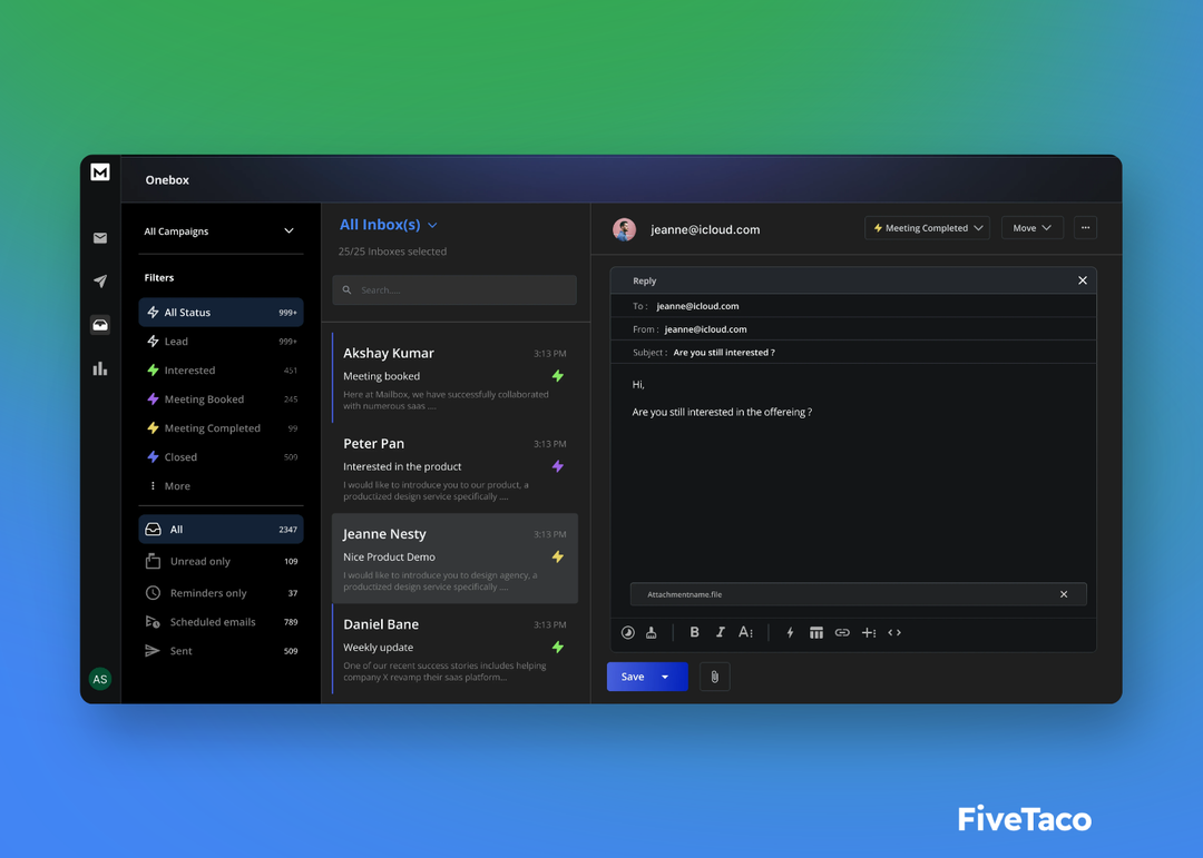 ReachInbox | FiveTaco
