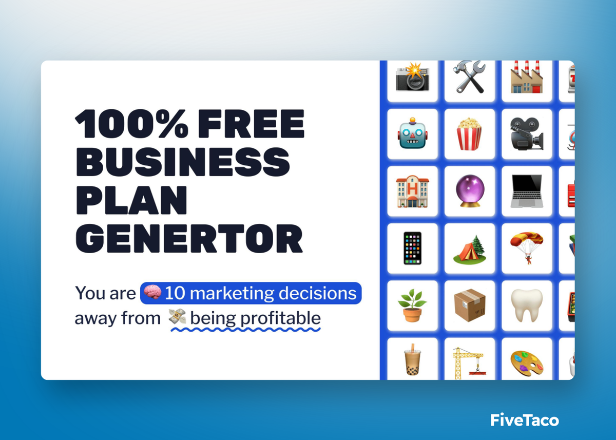 Business Plan Generator | FiveTaco