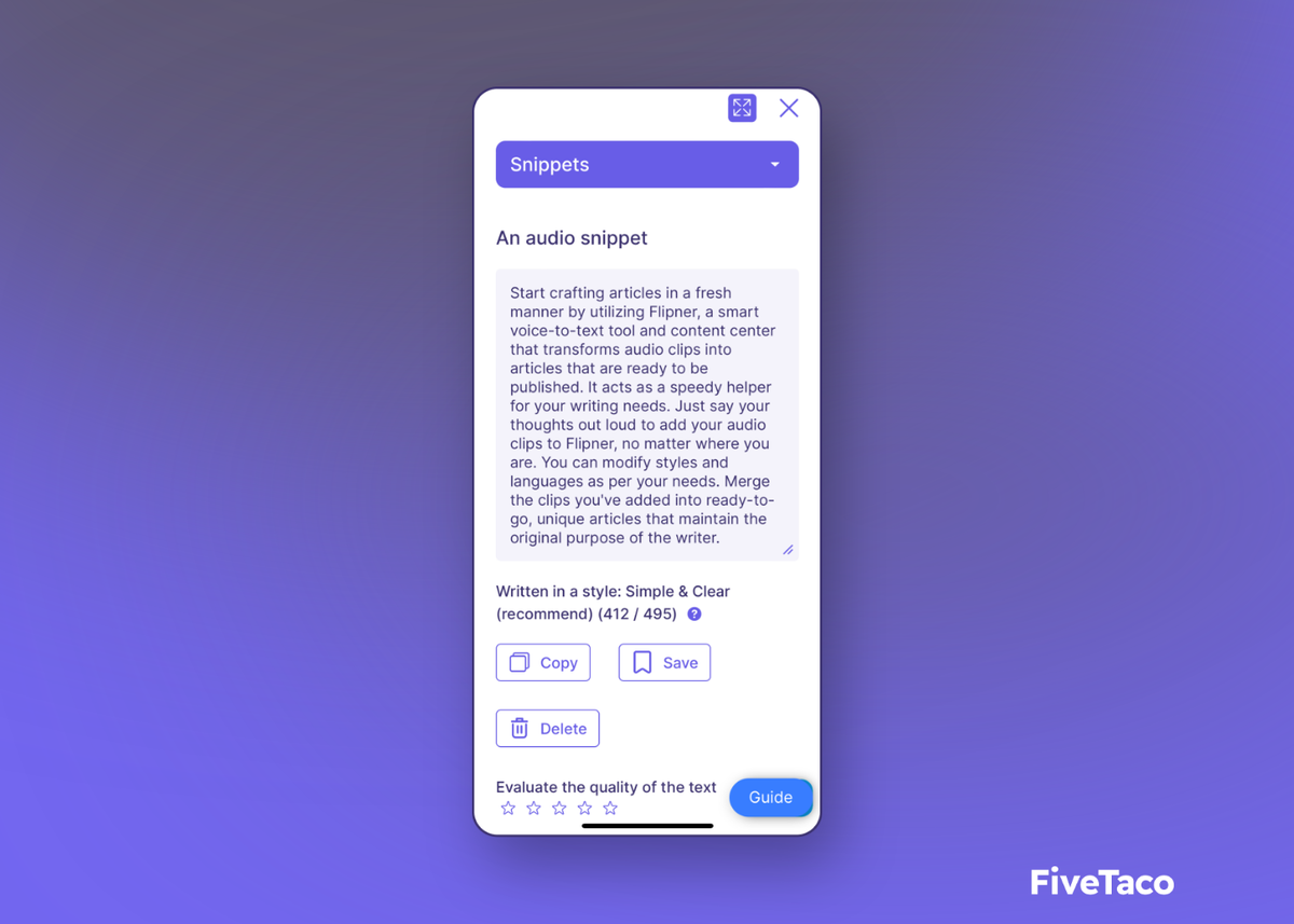 Flipner AI | FiveTaco