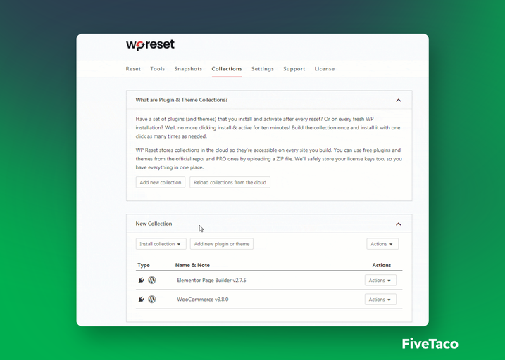 Wp Reset Fivetaco