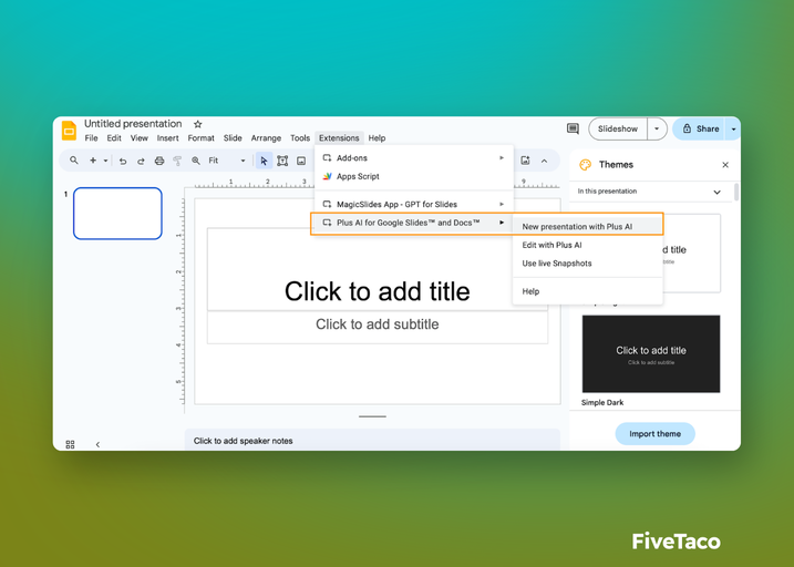 AI PowerPoint Maker | FiveTaco