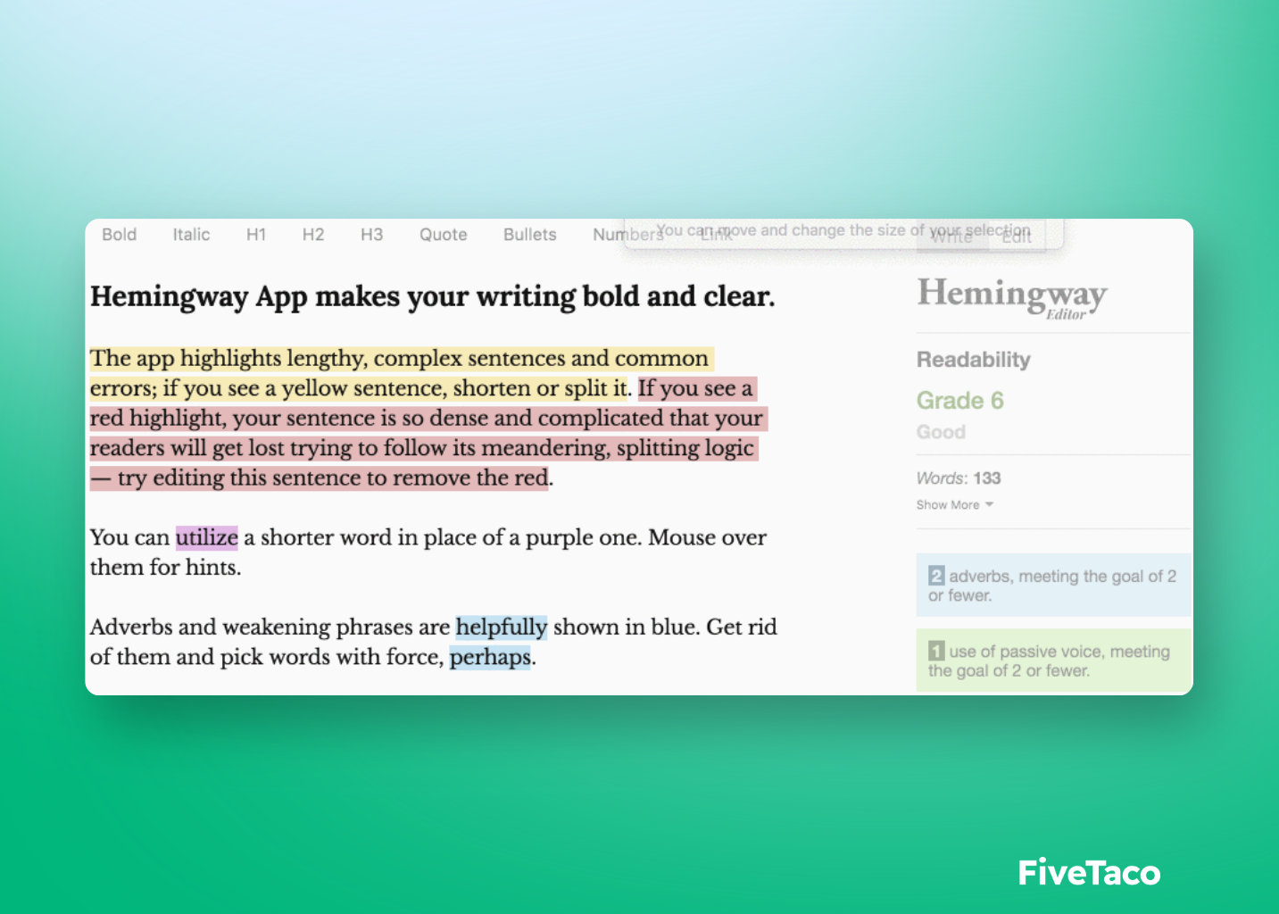 Hemingway Editor | FiveTaco