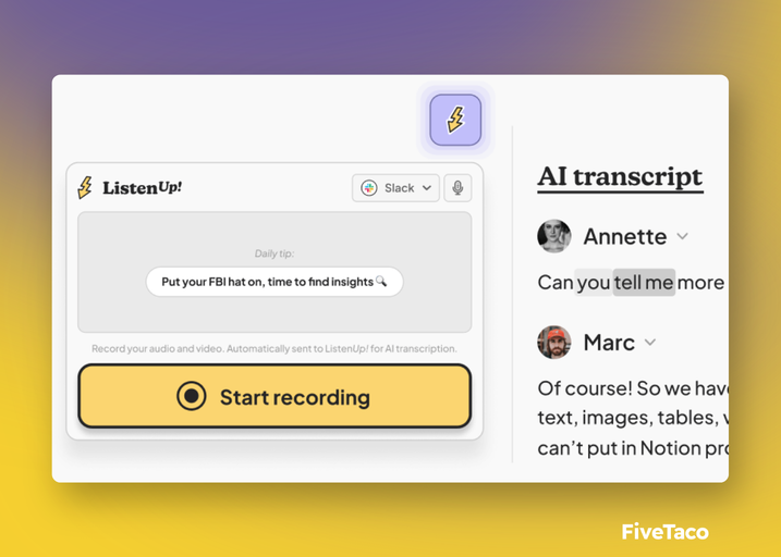 ListenUp! | FiveTaco