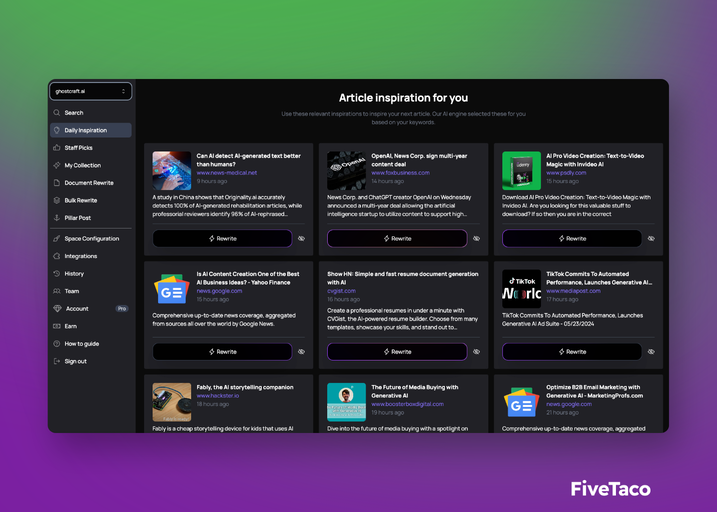 Ghost Craft | FiveTaco