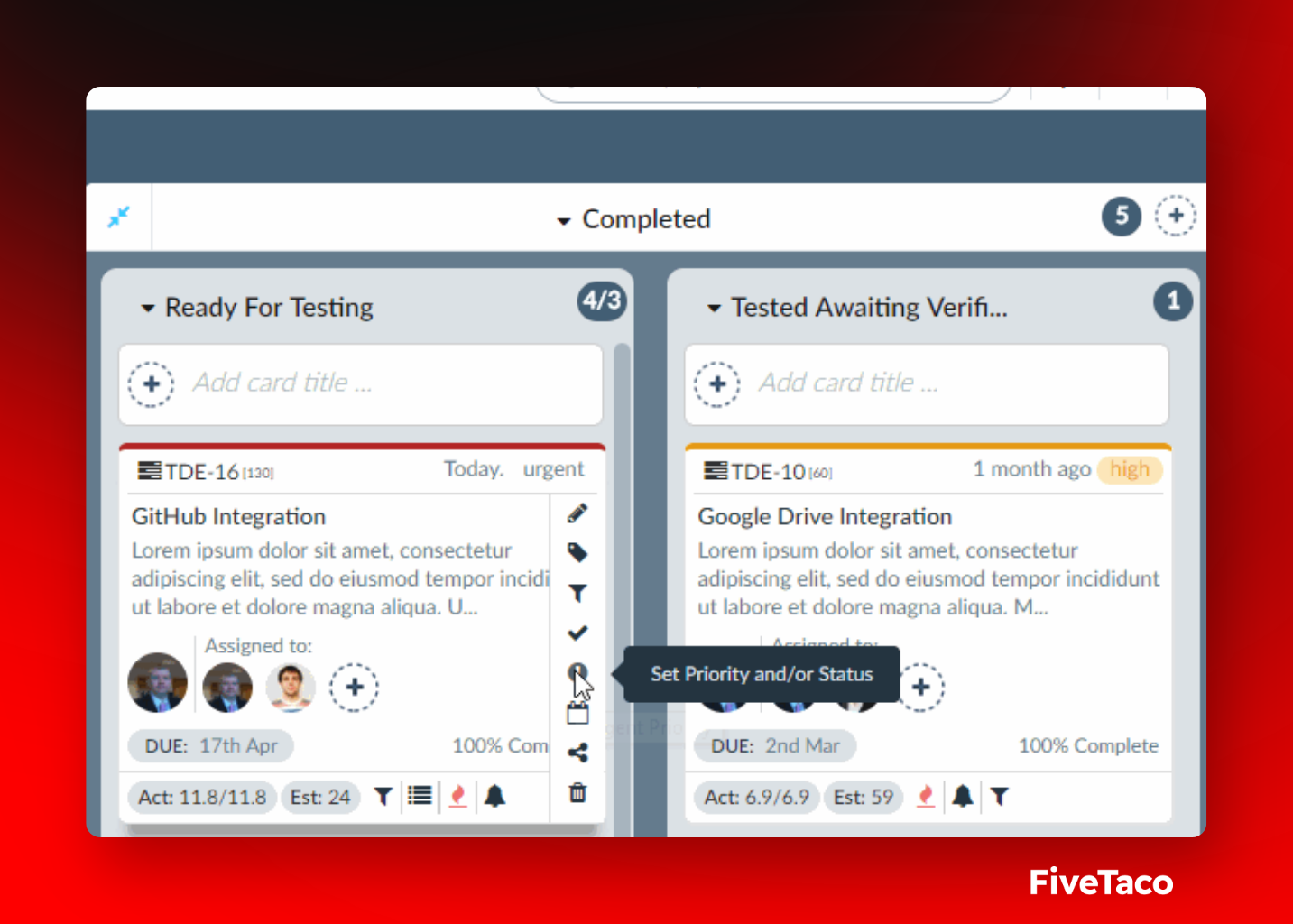 TaskBlast | FiveTaco